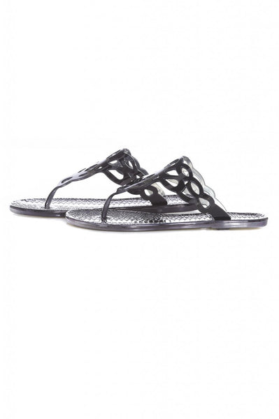 Metallic Cut Out Flip Flops – AX Paris EU
